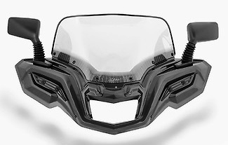 ATV Windshield VIPAIR for Polaris Sportsman Black Gloss